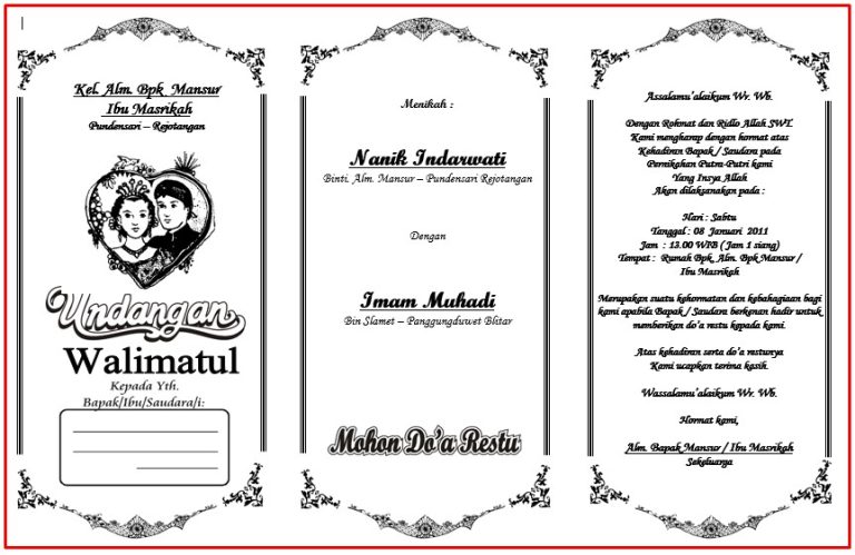 Download Undangan Pernikahan Doc File Bisa Di Edit