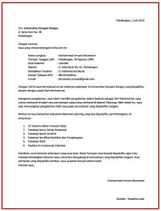 35 Contoh Surat Lamaran Kerja Word Untuk Fresh Graduate, Guru, PT, BUMN ...