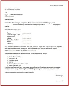 35 Contoh Surat Lamaran Kerja Word Untuk Fresh Graduate, Guru, PT, BUMN ...