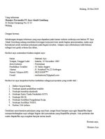 35 Contoh Surat Lamaran Kerja Word Untuk Fresh Graduate, Guru, PT, BUMN ...