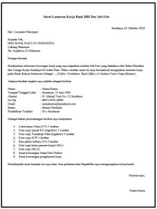 [ Download ] 7 Contoh Surat Lamaran Kerja Bank Bni Doc & Pdf Lengkap