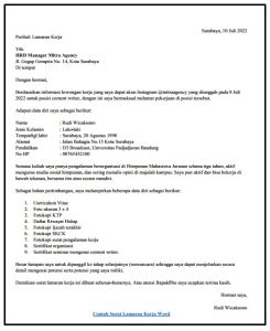 6 Template Surat Lamaran Kerja Fresh Graduate Word Dan Pdf Lengkap