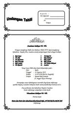 Download Undangan Tahlil Word 7 Hari, 40 Hari, 100 Hari Lengkap