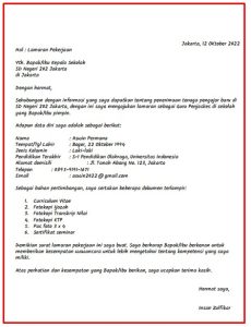 Download 10 Contoh Surat Lamaran Kerja Guru SD Doc Word / Pdf Lengkap