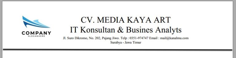 3 Contoh Kop Surat Perusahaan Word Dan Pdf Yang Benar