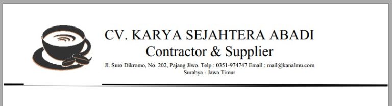 3 Contoh Kop Surat Perusahaan Word Dan Pdf Yang Benar