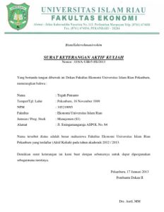 5 Contoh Surat Aktif Kuliah Format Doc Dan Pdf Lengkap